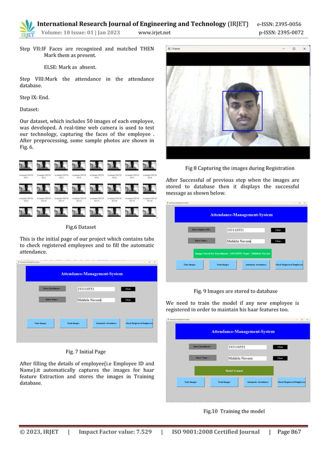 Implementation of Automatic Attendance Management System Using Harcascade and Lbph Algorithms | PDF