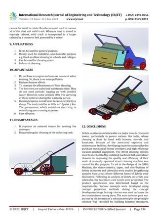 STUDY AND DESIGN OF SEMI-AUTOMATIC ROAD CLEANING MACHINE | PDF