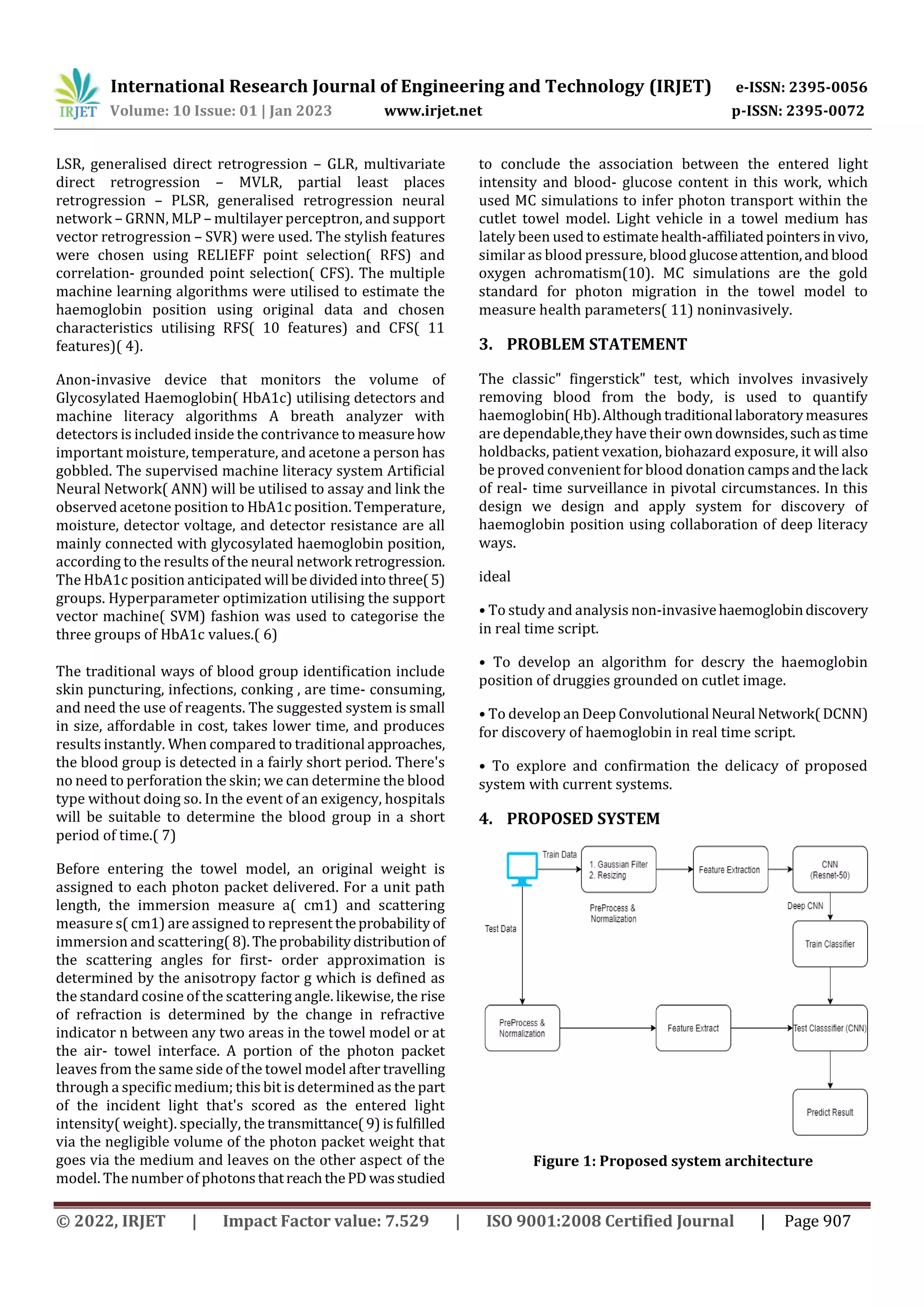 Real-time and Non-Invasive Detection of Haemoglobin level using CNN | PDF