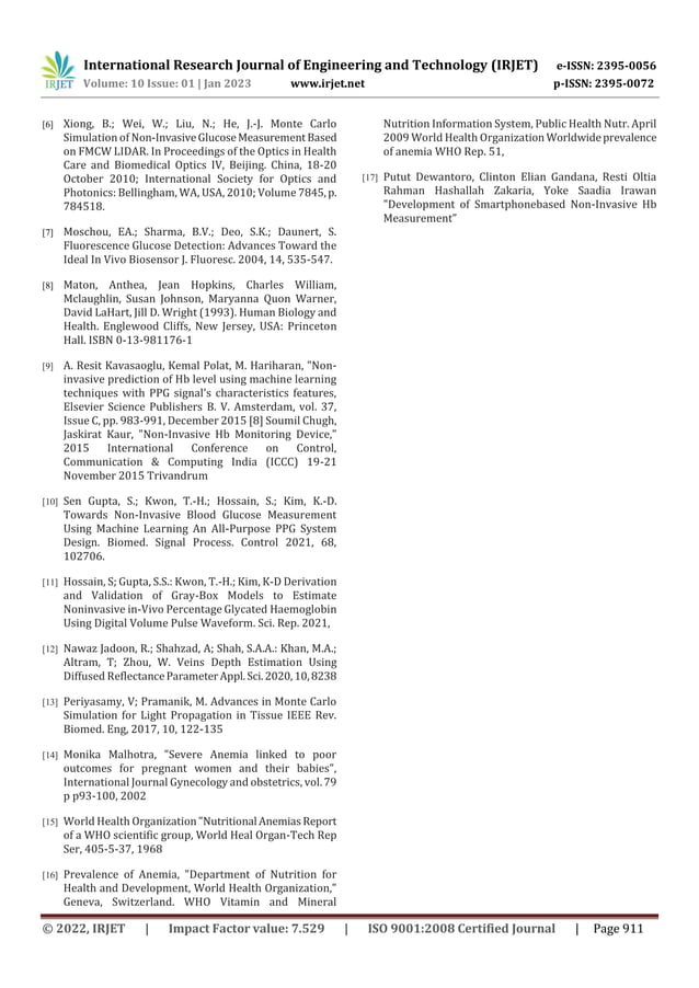 Real-time and Non-Invasive Detection of Haemoglobin level using CNN ...