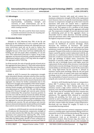 Examining the Use of Pond Ash and Rice Husk Ash (RHA) in Place of ...