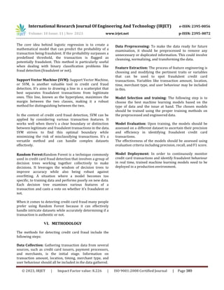 FRAUD DETECTION IN CREDIT CARD TRANSACTIONS | PDF