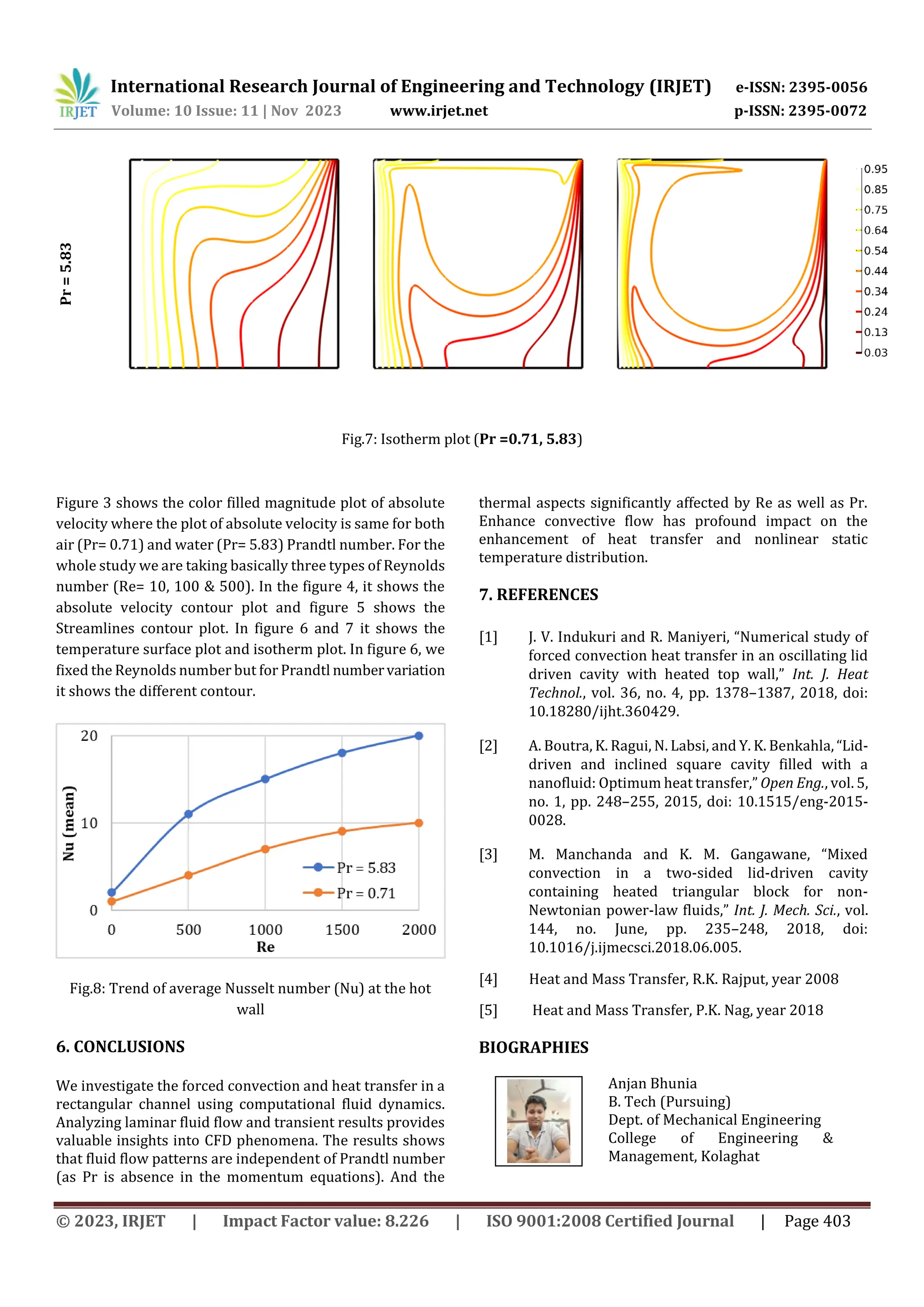 FORCED CONVECTIVE HEAT TRANSFER IN A LID-DRIVEN CAVITY | PDF