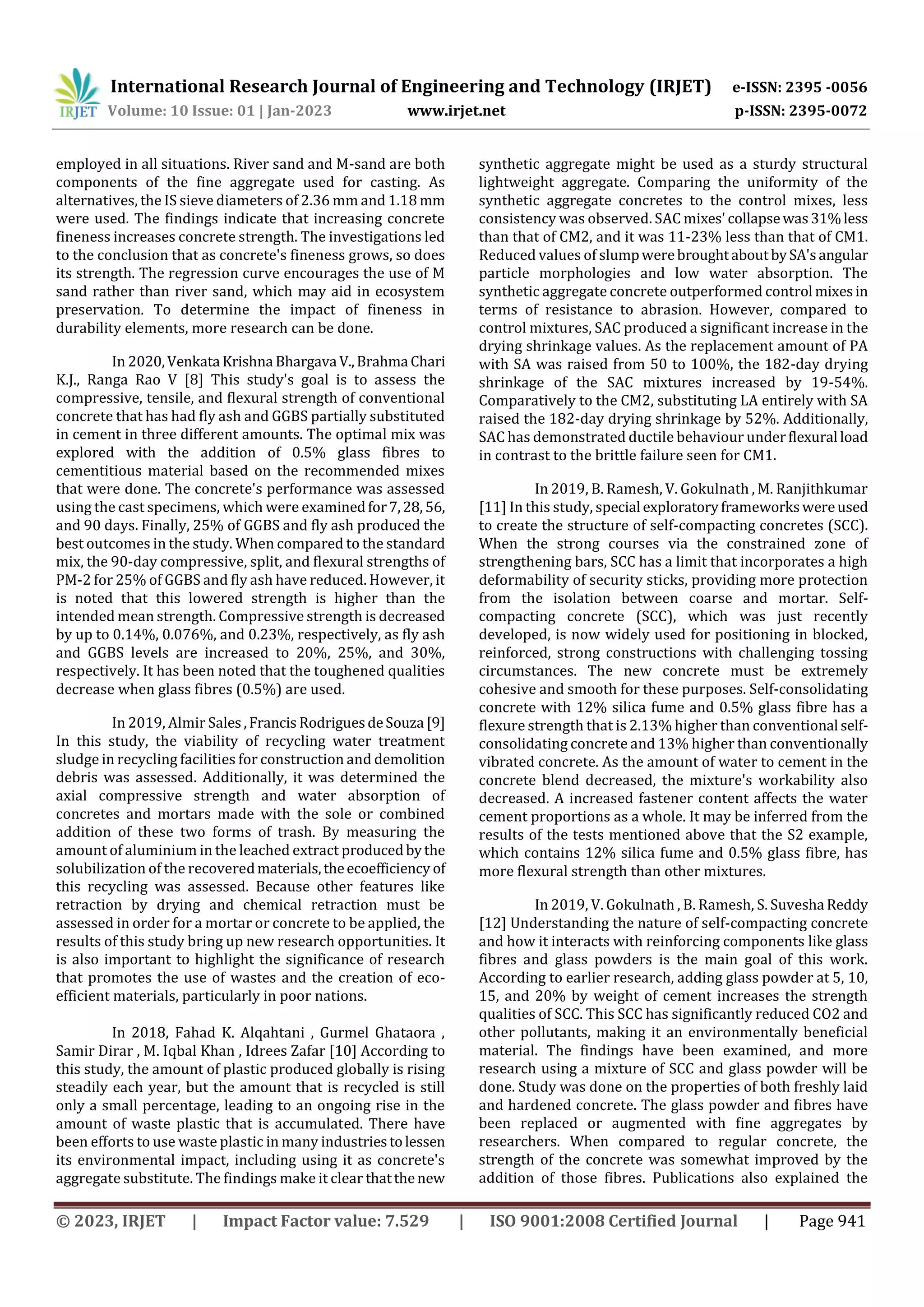 A Review Paper of Prepared Mix Design of M25 and M20 Grade of Concrete ...