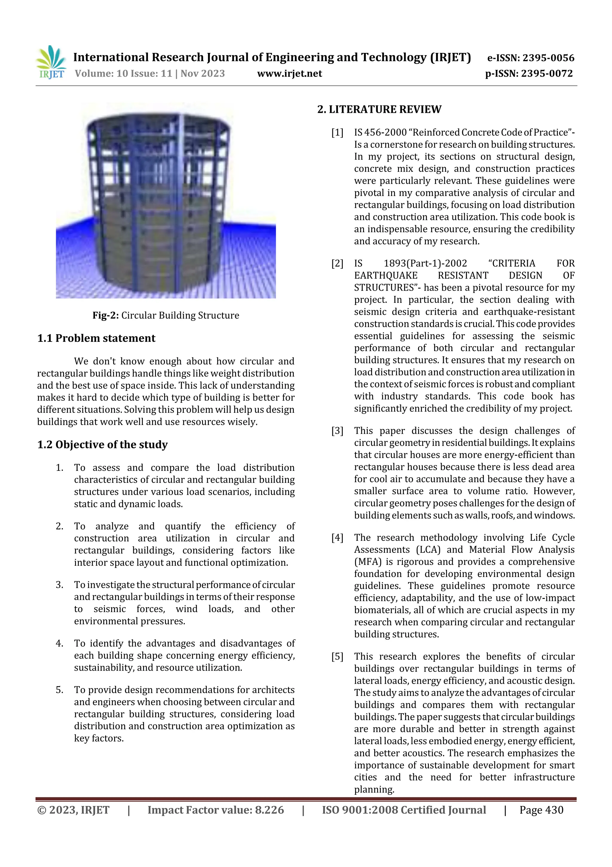 Review Paper on Comparative Analysis of Circular and Rectangular Building Structures: Load ...