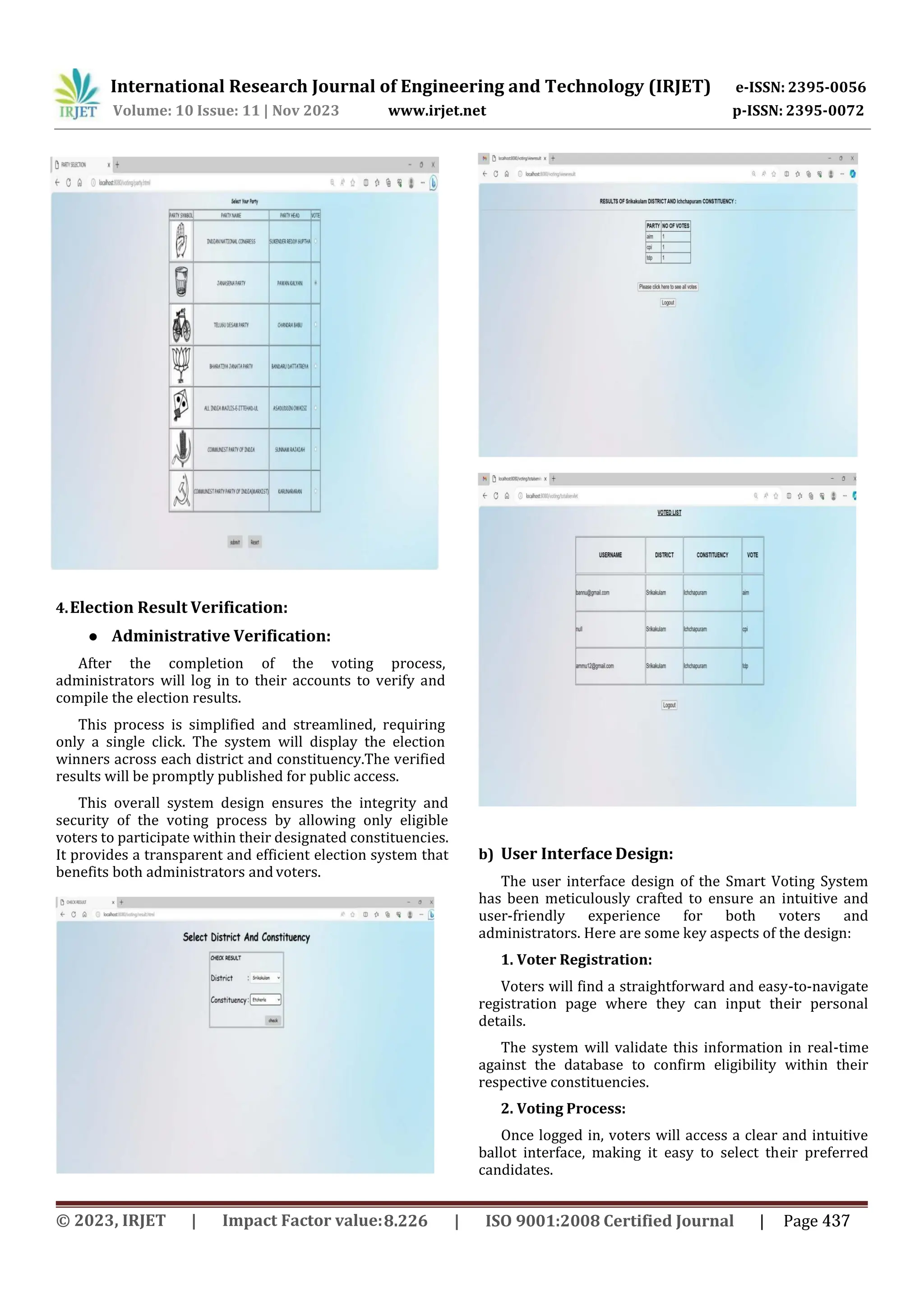 Smart Voting System Using Java Servlets | PDF