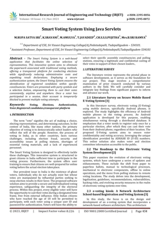 Smart Voting System Using Java Servlets | PDF