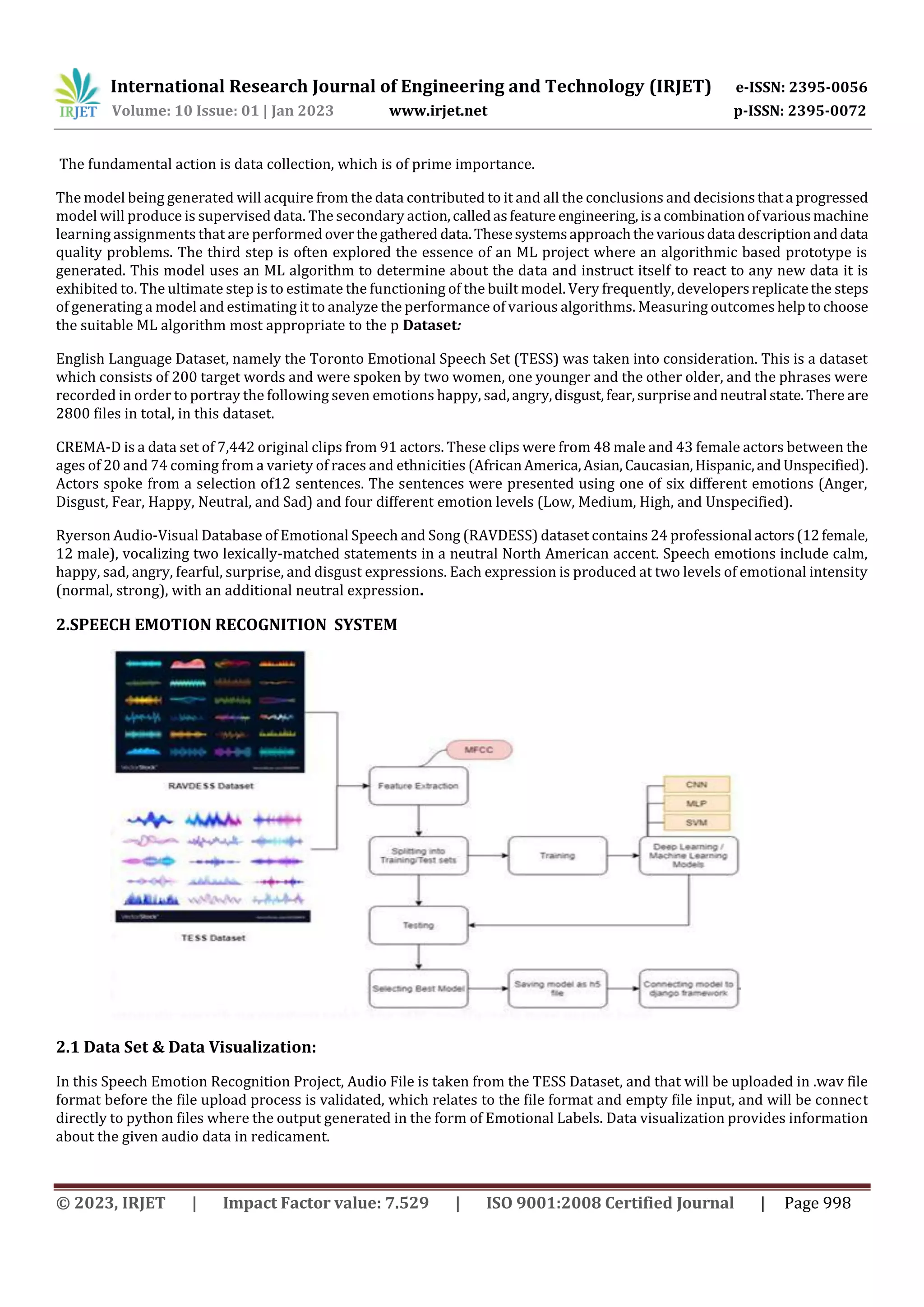 Speech Emotion Recognition Using Machine Learning | PDF | Digital Audio | Computer Software and ...