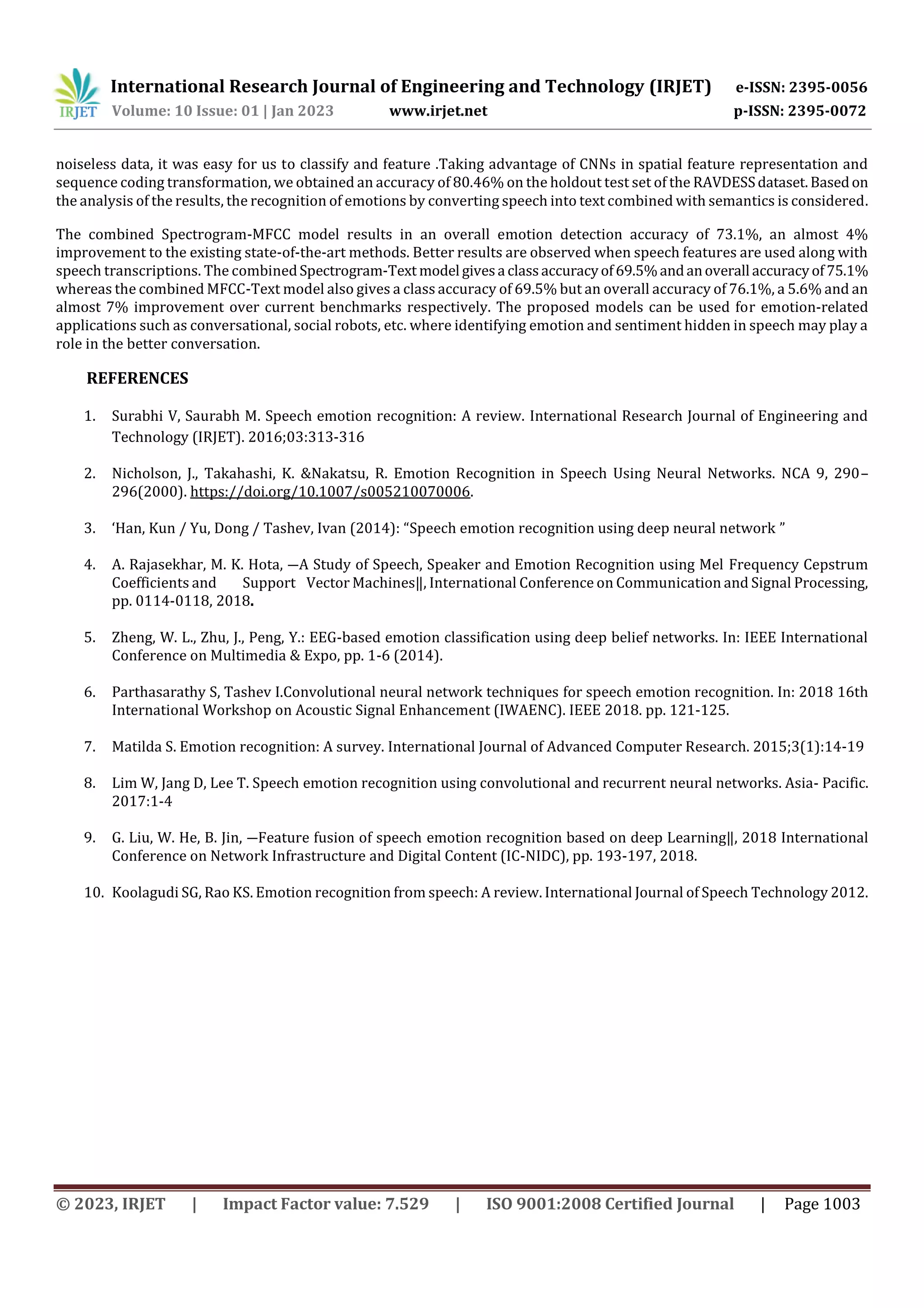 Speech Emotion Recognition Using Machine Learning Pdf Digital Audio Computer Software And
