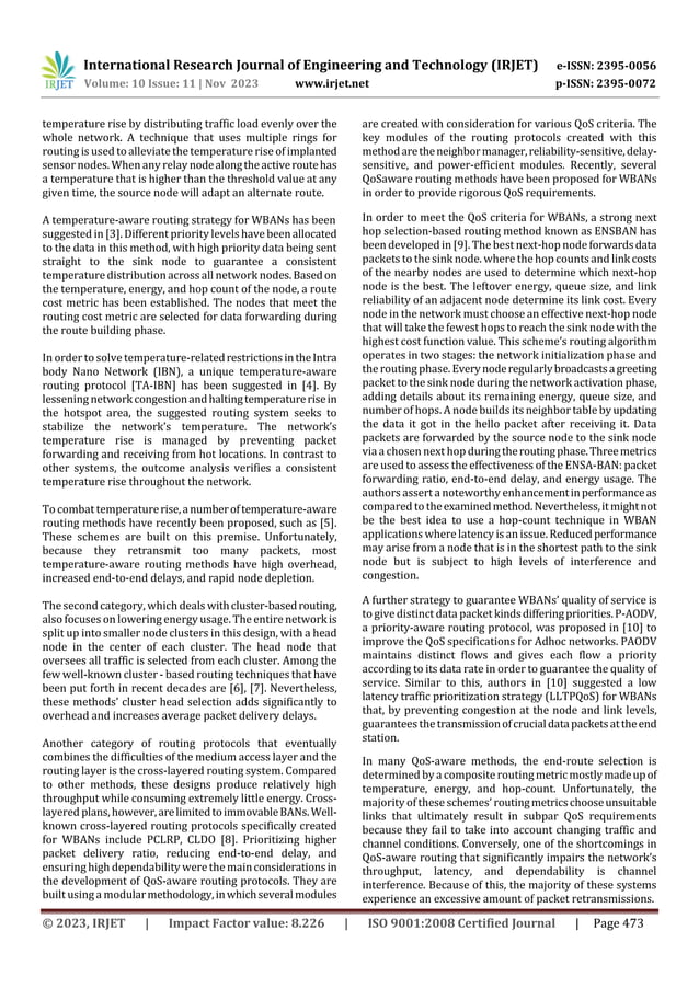 An Examination Of Wireless Body Area Networks Temperature And Reliability Aware Routing