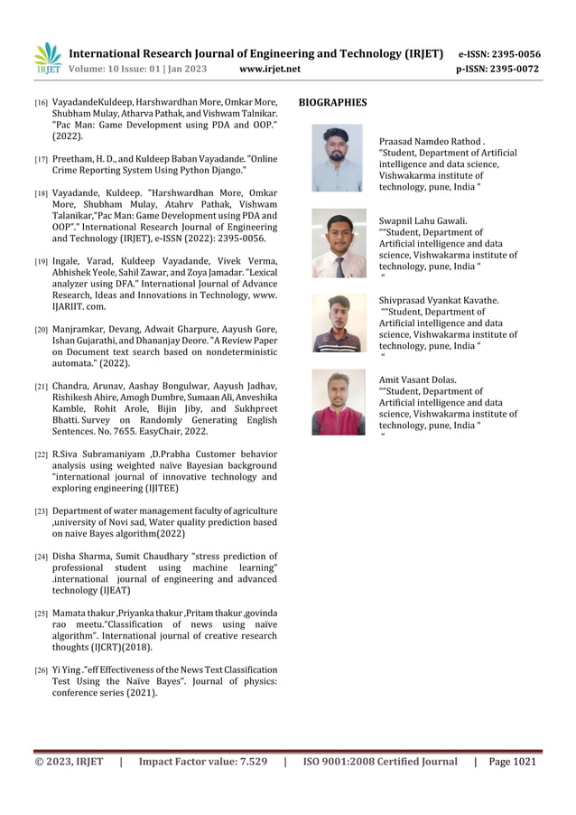 News Article Classification Using Naive Bayes Algorithm Pdf Technology And Computing