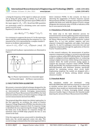 DETECTION OF UNSYMMETRICAL FAULTS IN TRANSMISSION LINES USING PHASOR MEASUREMENT UNITS | PDF