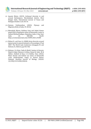 Wings of Khichan: Unraveling the Ecology, Migration, and Conservation ...