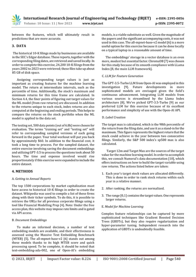 ANNUAL REPORT ANALYSIS WITH ADVANCED LANGUAGE MODELS: A STOCK INVESTMENT STRATEGY ENHANCEMENT | PDF