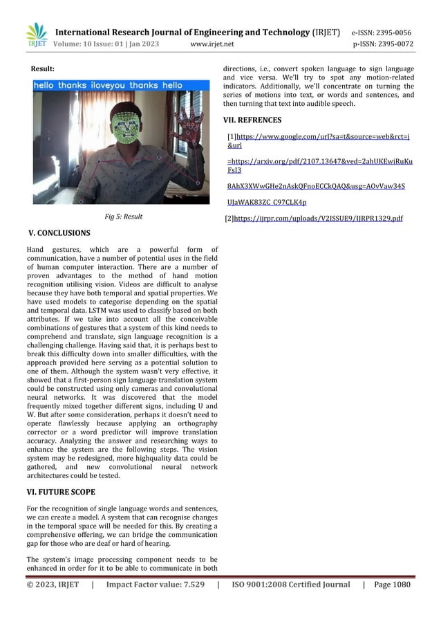 Sign Language Detection Using Action Recognition Pdf