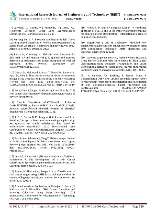 SKIN CANCER DETECTION AND SEVERITY PREDICTION USING DEEP LEARNING | PDF ...