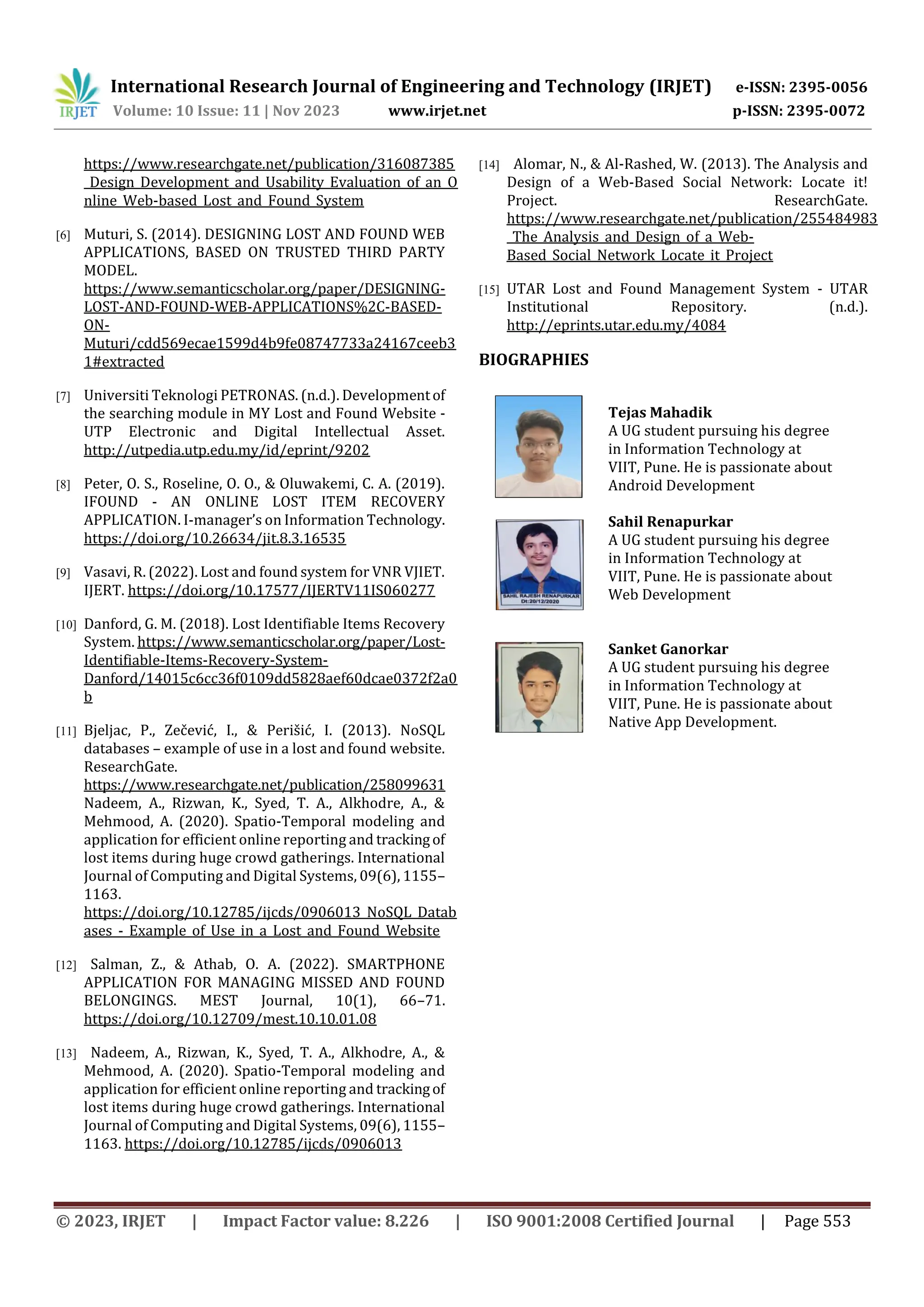 Digital Lost and Found Item Portal | PDF