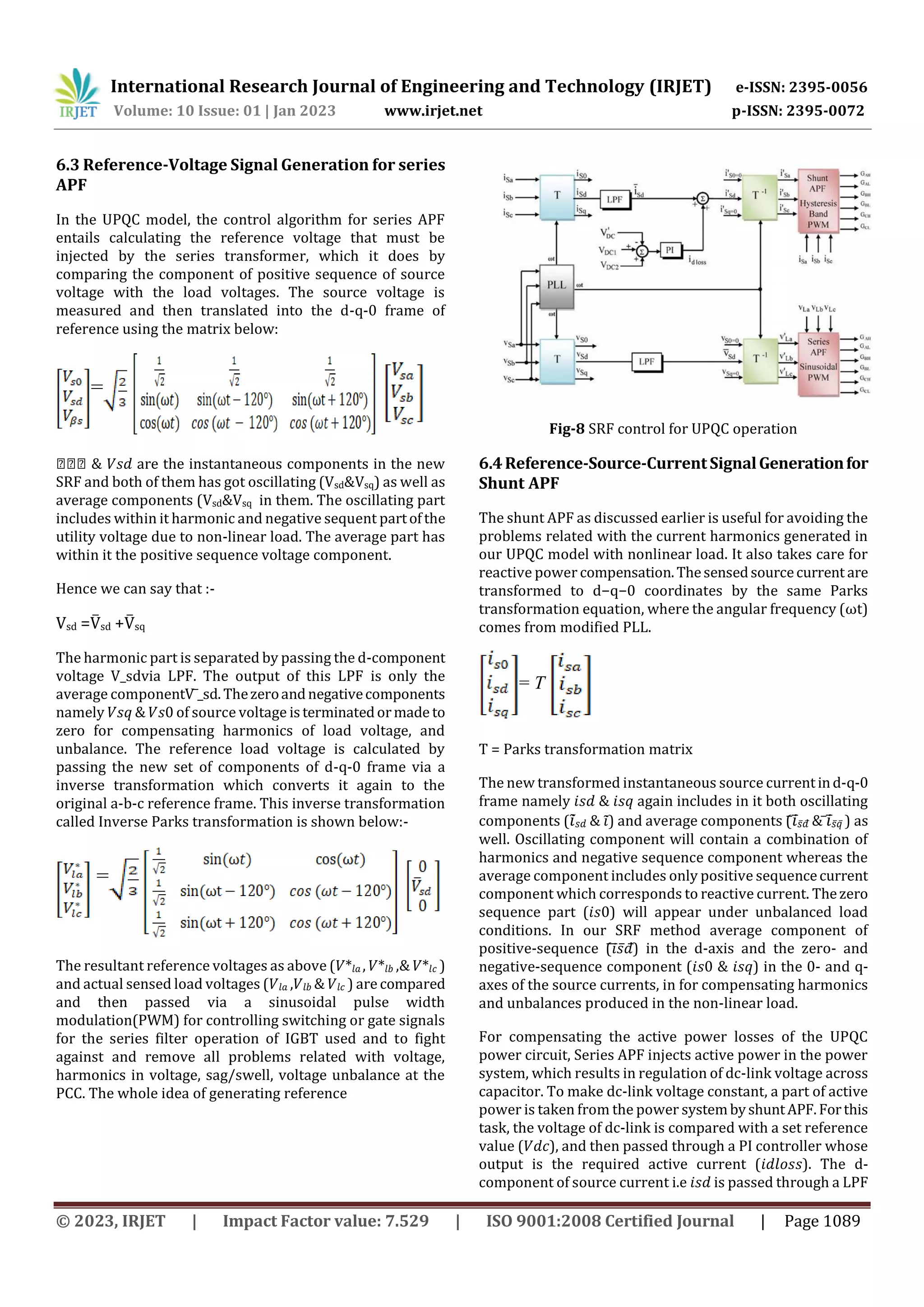 Power Quality Enhancement Using Upqc Pdf Home Appliances Home And Garden