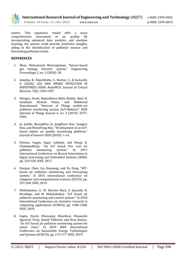 Air Pollution Monitoring System | PDF