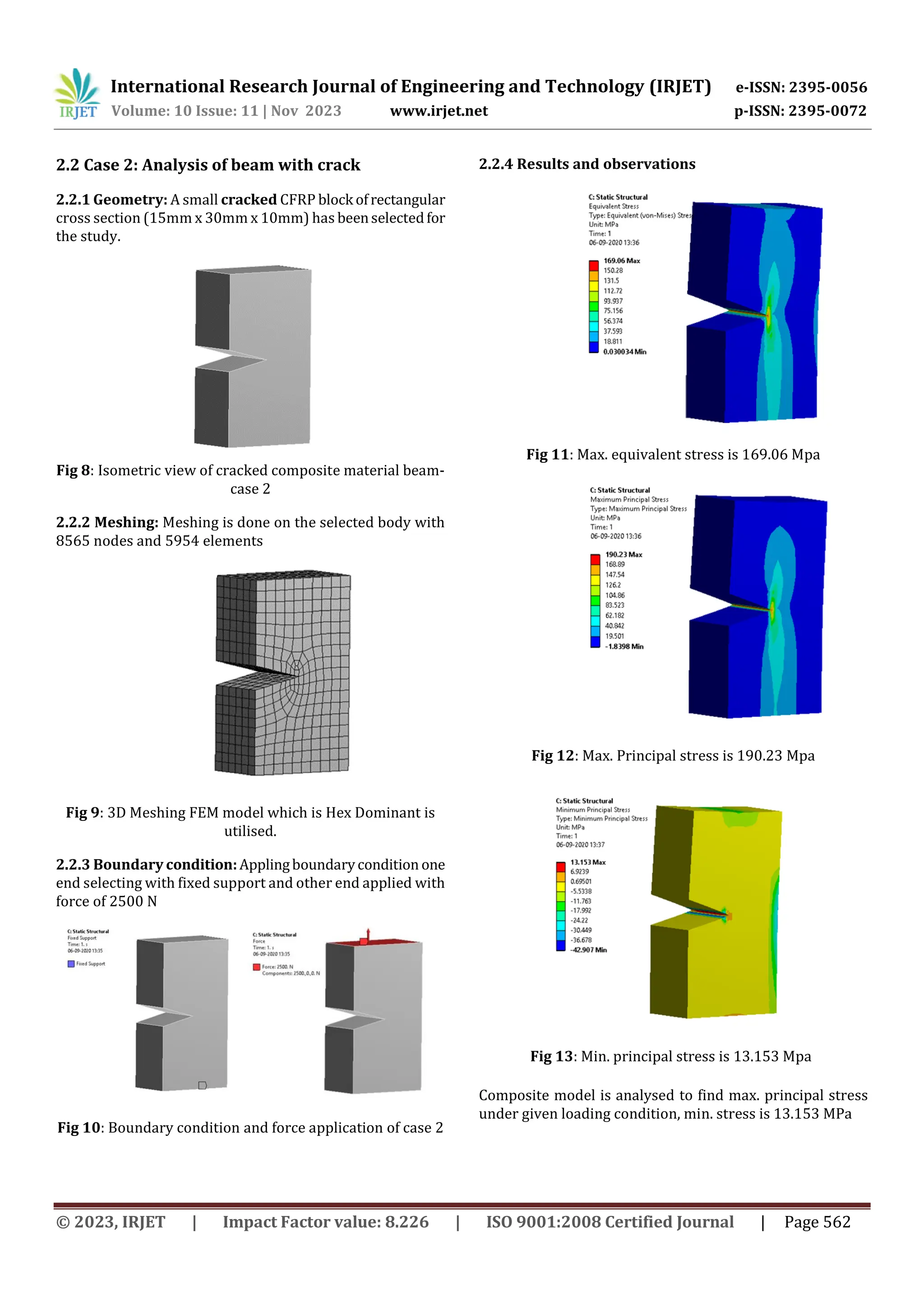 Static structural and dynamic analysis of cracks in composite materials ...