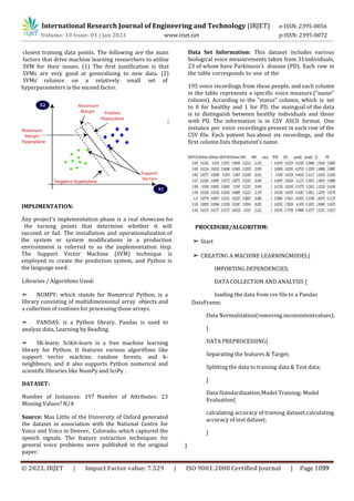 Parkinson’s Disease Detection By MachineLearning Using SVM | PDF