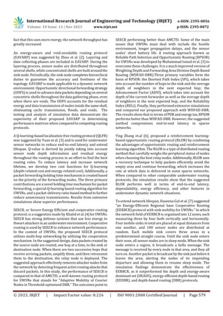 A Review on Routing Protocols for Underwater Wireless Sensor Networks | PDF