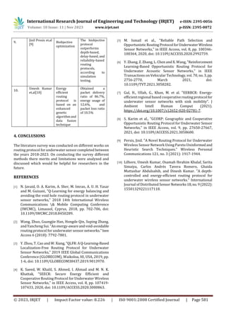 A Review on Routing Protocols for Underwater Wireless Sensor Networks | PDF
