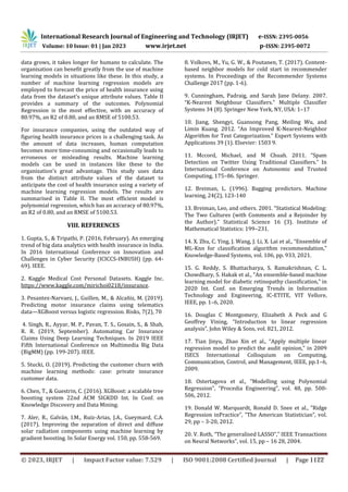 Cost Prediction of Health Insurance | PDF