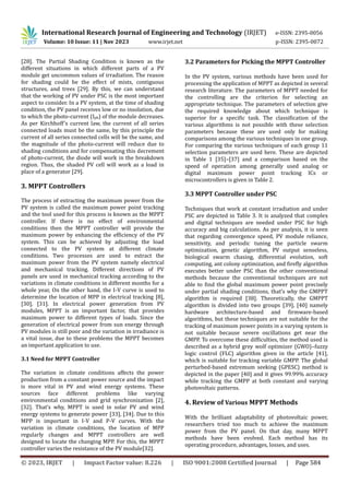 A Critical Review of Various MPPT Methods of Solar PV System | PDF