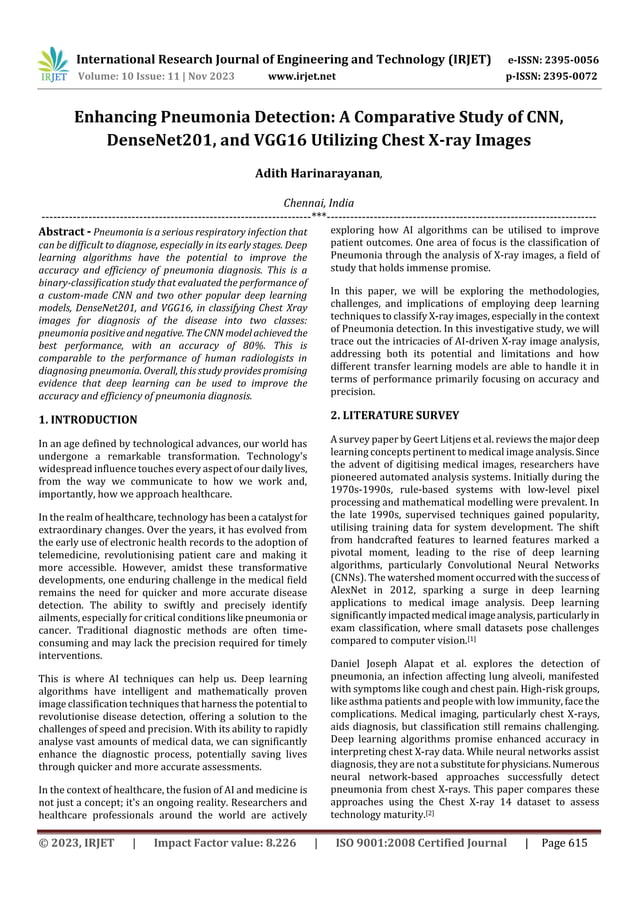 Enhancing Pneumonia Detection: A Comparative Study of CNN, DenseNet201 ...