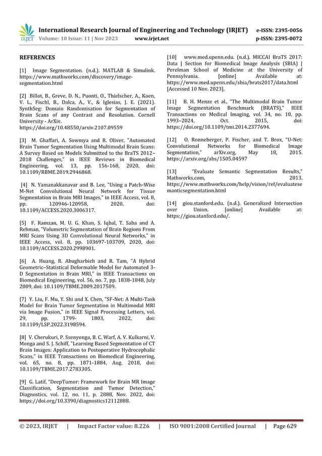Exploring Deep Learning-based Segmentation Techniques for Brain Structures in MRI Scans | PDF