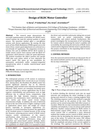 Design of BLDC Motor Controller | PDF