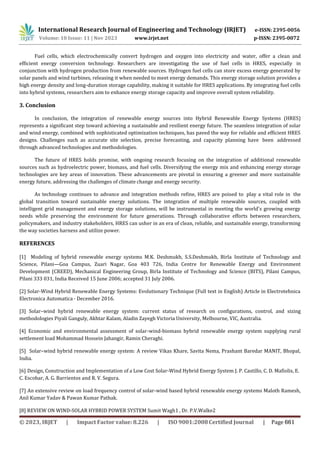 Advancements and Challenges in Hybrid Renewable Energy Systems: A ...