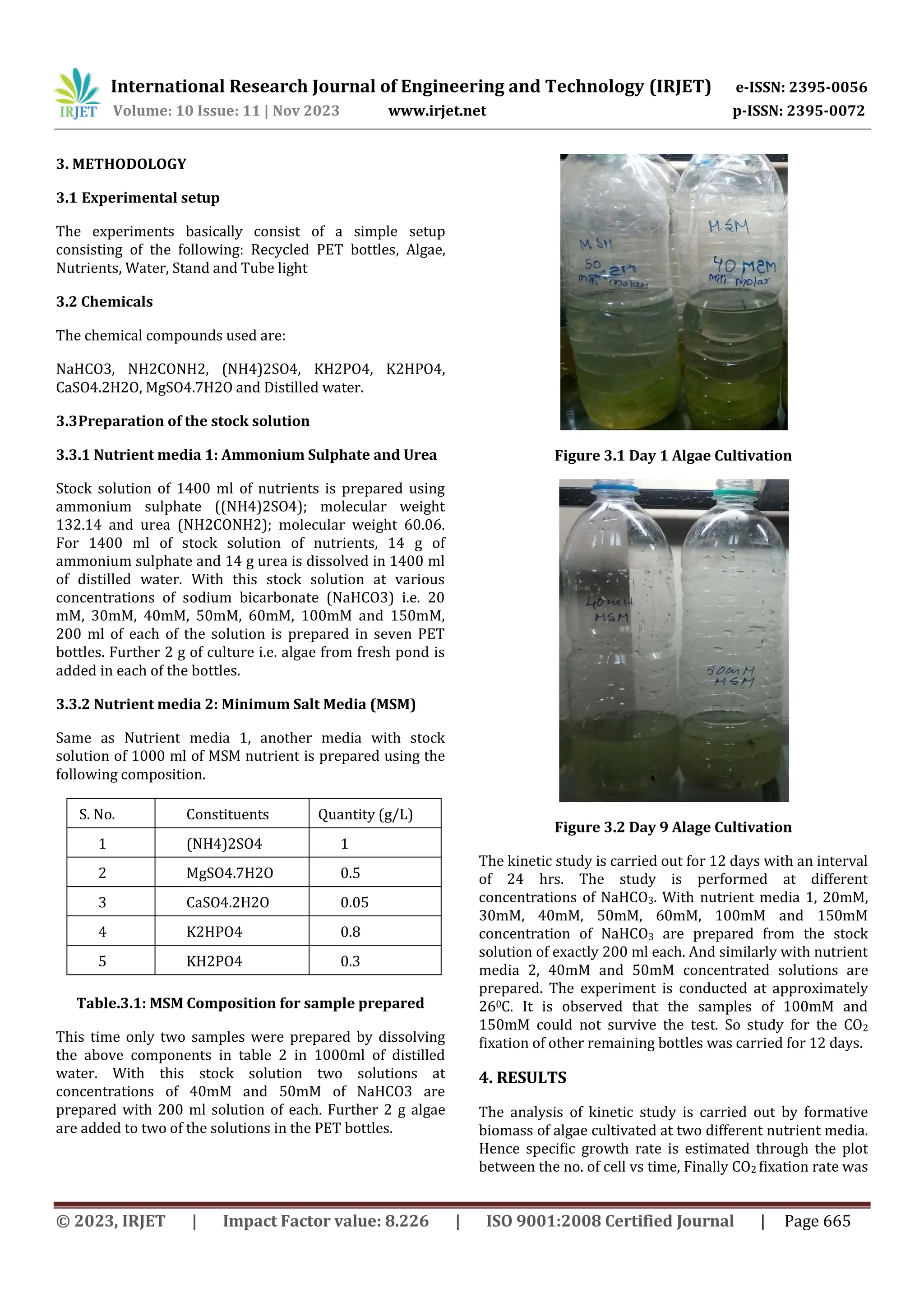 Design of Algal Photo Bioreactor Using Recycled PET Bottles | PDF