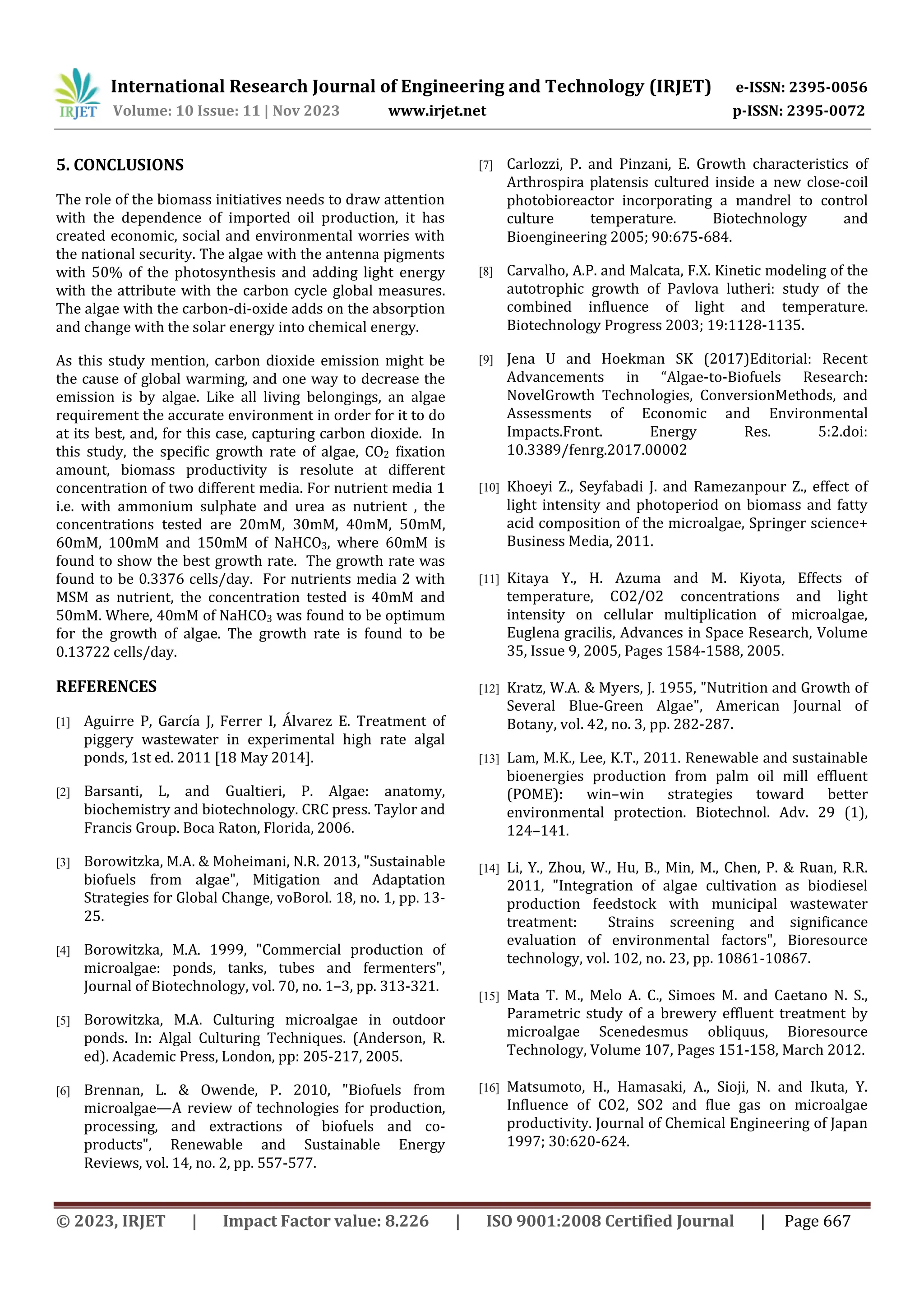 Design of Algal Photo Bioreactor Using Recycled PET Bottles | PDF