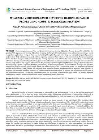 WEARABLE VIBRATION-BASED DEVICE FOR HEARING-IMPAIRED PEOPLE USING ACOUSTIC SCENE CLASSIFICATION ...