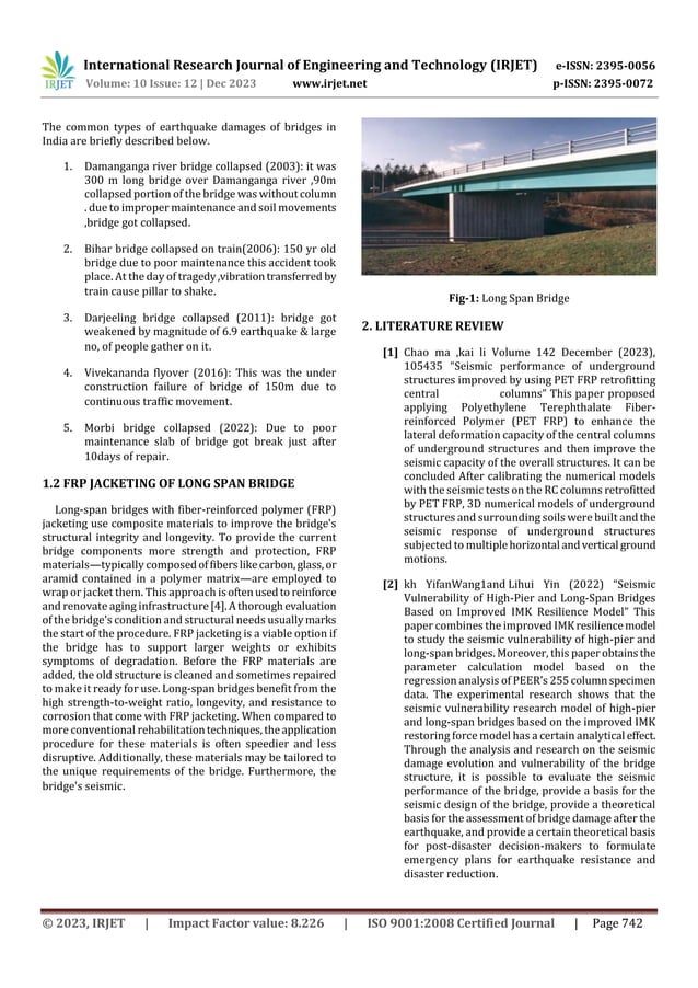 SEISMIC ANALYSIS OF LONG SPAN BRIDGE AND EXTERNAL SUBSTRUCTURE RETROFITING TECHNOLOGIES | PDF