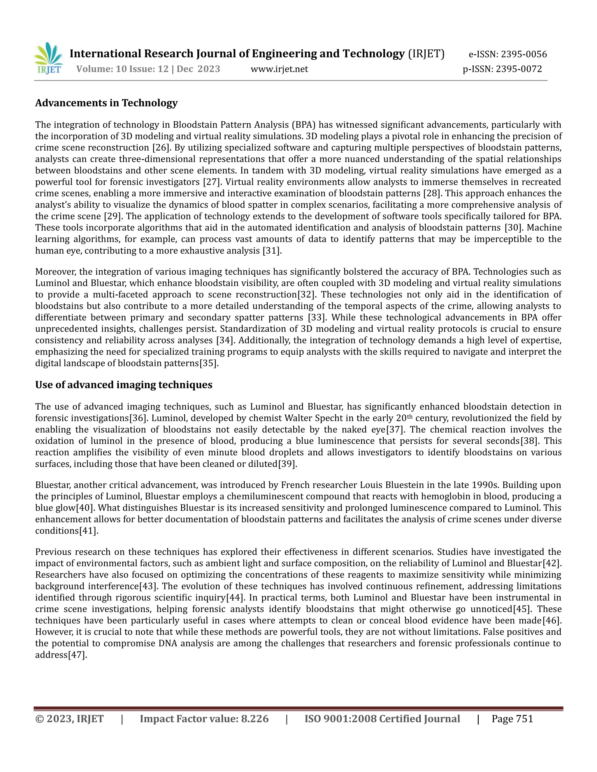 Current Trends in Bloodstain Pattern Analysis and its Forensic ...