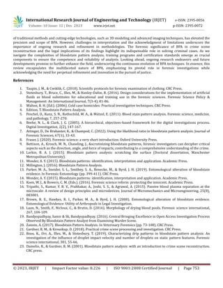 Current Trends in Bloodstain Pattern Analysis and its Forensic ...