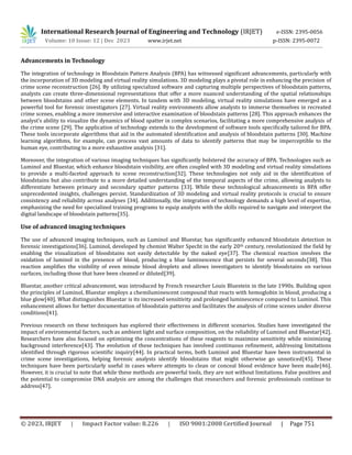 Current Trends in Bloodstain Pattern Analysis and its Forensic ...