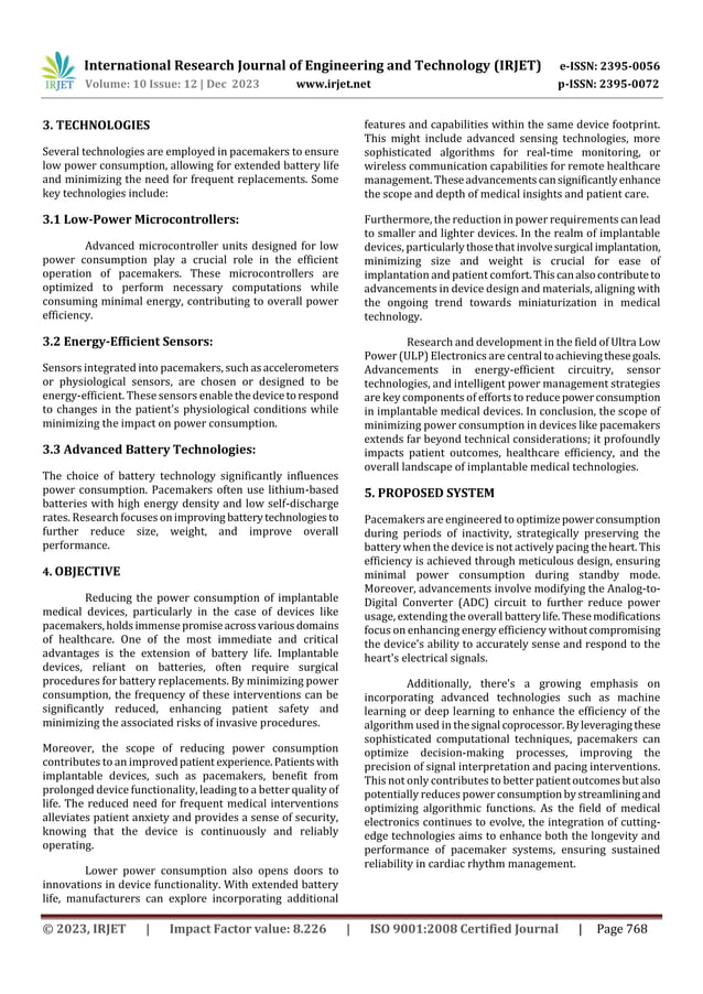 Design of Low Power Architecture for Implantable Bio Medical Device | PDF
