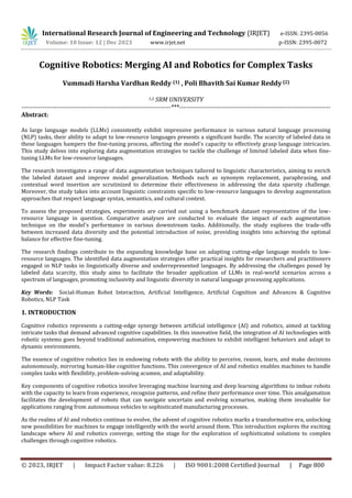 Cognitive Robotics: Merging AI and Robotics for Complex Tasks | PDF | Artificial Intelligence ...