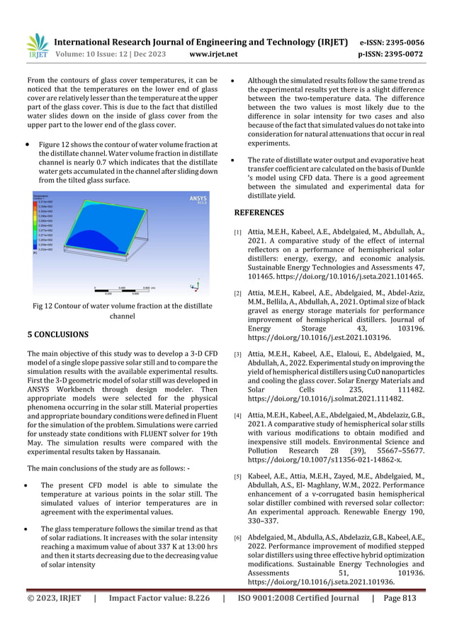 Enhancing the Efficiency of Solar Desalination through Computational Fluid Dynamics (CFD ...