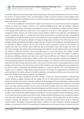 Application and Development Trend of Evidence-based Research Methods in Research Management | PDF