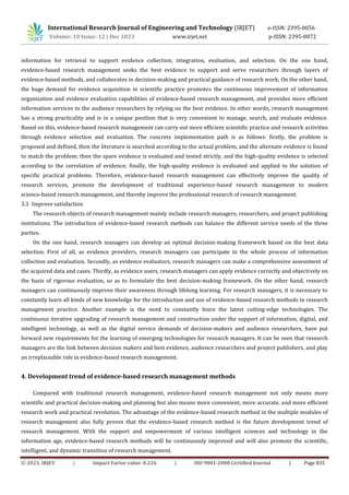 Application and Development Trend of Evidence-based Research Methods in ...