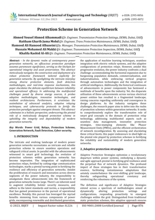 Protection Scheme in Generation Network | PDF | Computer Networking | Computing