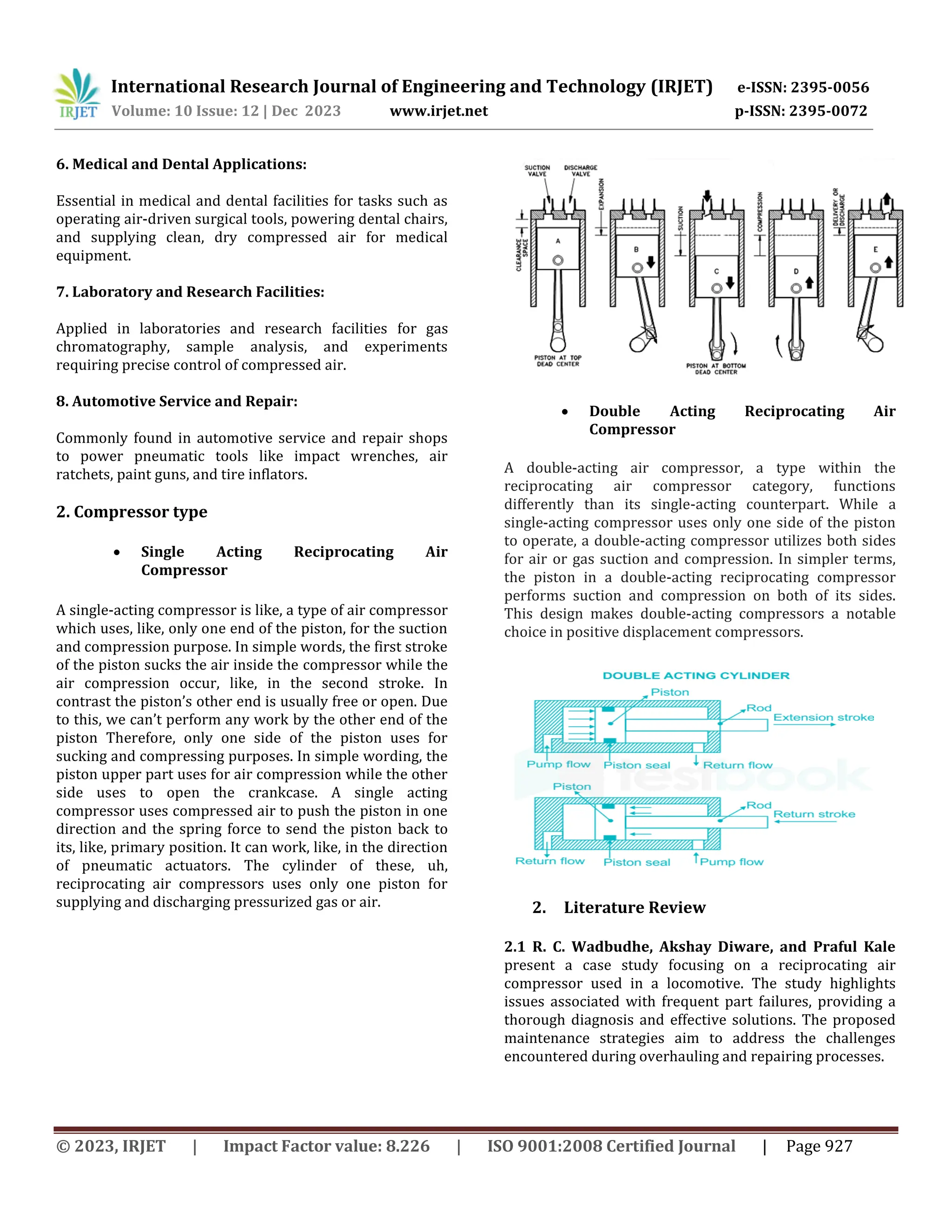 A Review Paper On Reciprocating Air Compressor | PDF