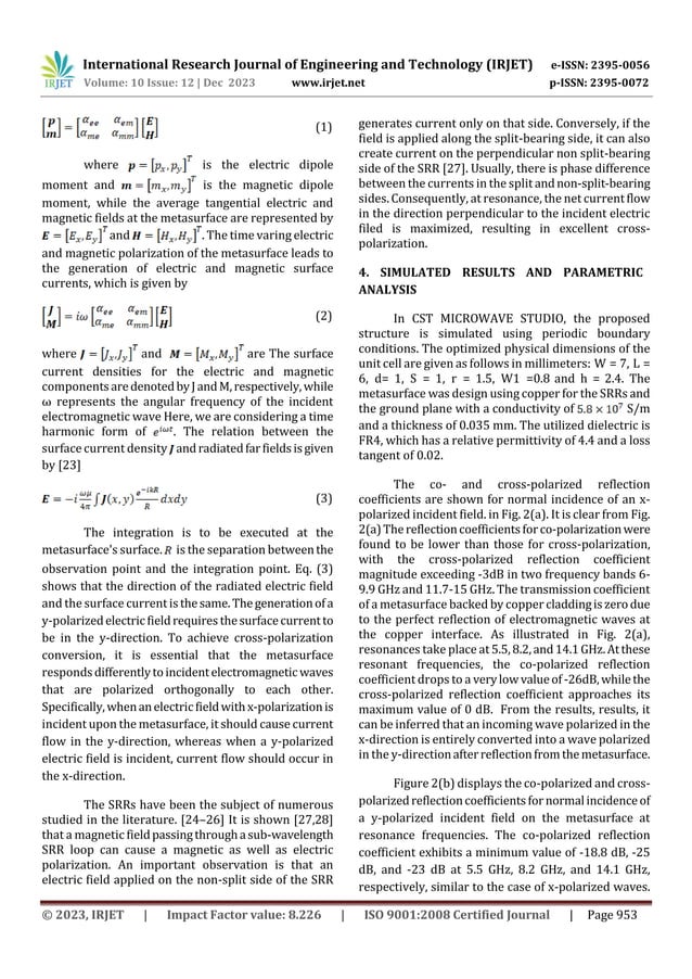 Study of Multiple Plasmon Resonance based Broadband Cross- Polarization Conversion on an ...