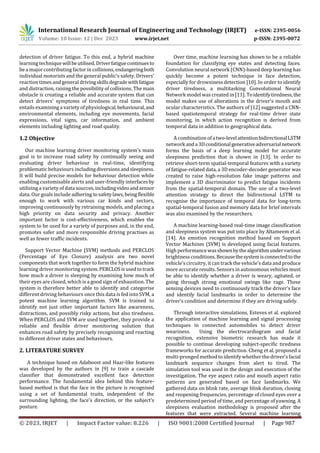 MACHINE LEARNING BASED DRIVER MONITORING SYSTEM | PDF