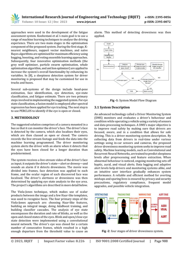 MACHINE LEARNING BASED DRIVER MONITORING SYSTEM | PDF